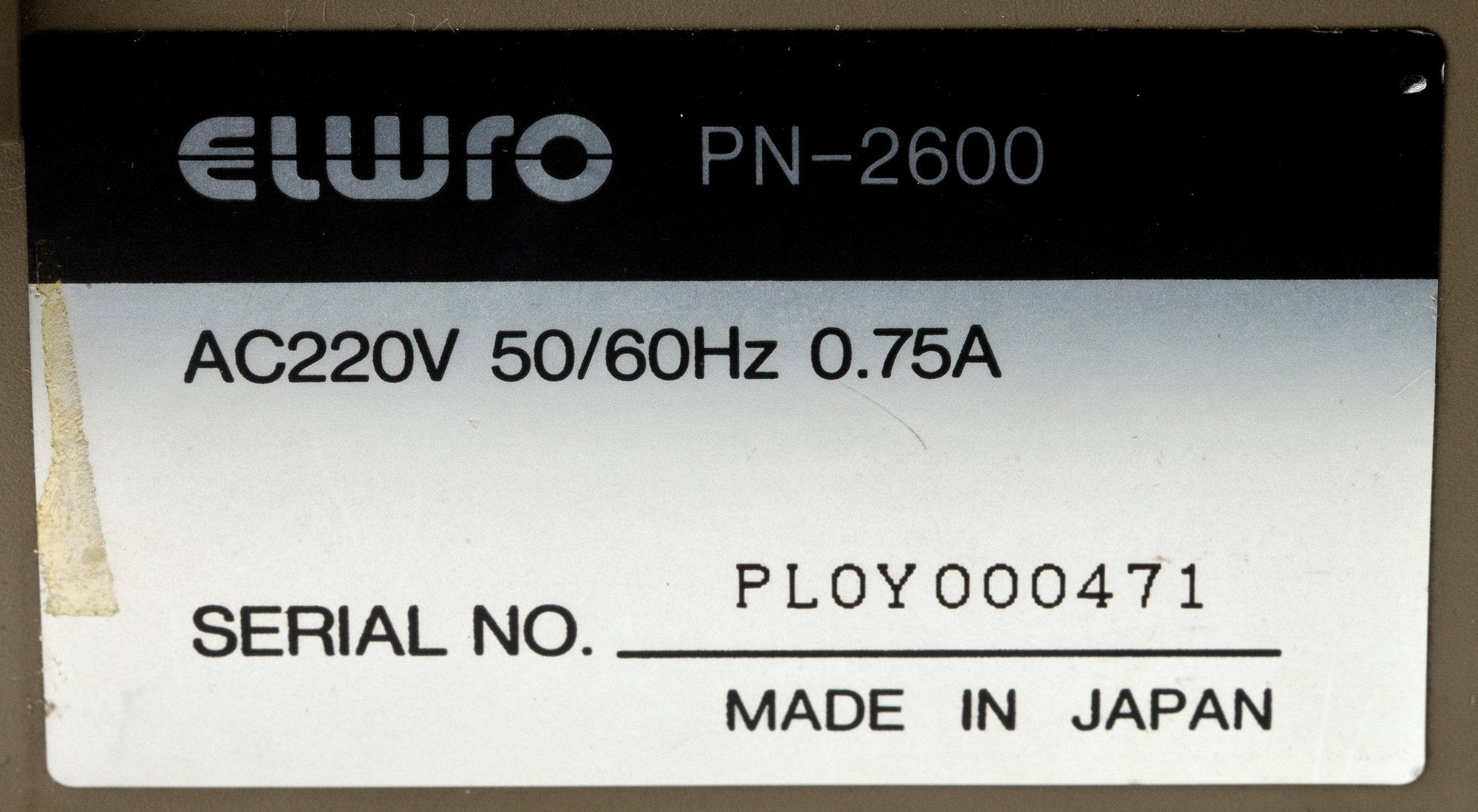 Telefax, Elwro model PN-2600